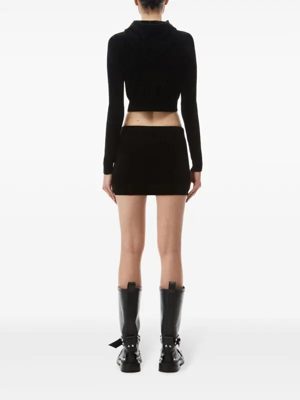 Alexander Wang Logo-embossed Mini Skirt - Black
