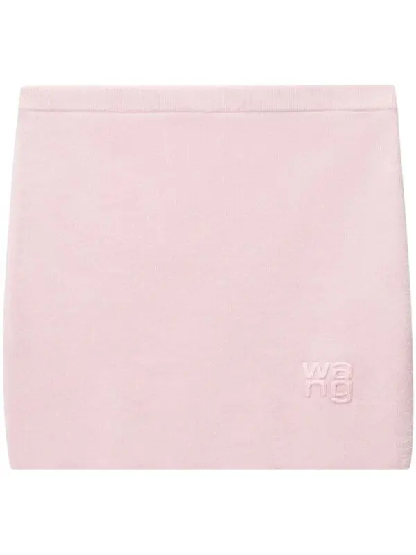 Alexander Wang Logo-embossed Mini Skirt - Pink