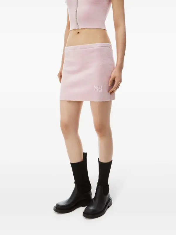 Alexander Wang Logo-embossed Mini Skirt - Pink