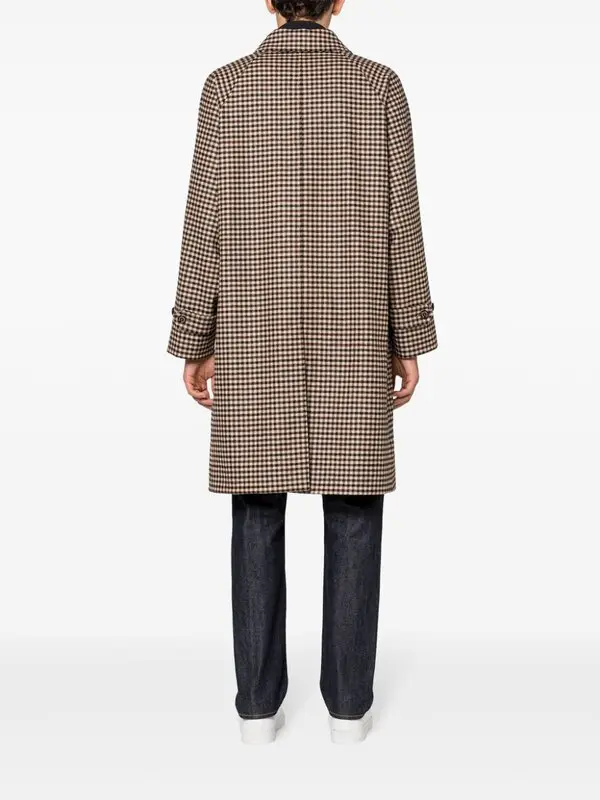 Mackintosh Belford Checked Wool Coat - Brown