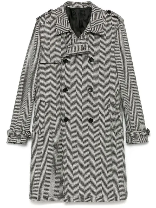 ERALDO Herringbone Virgin Wool Coat