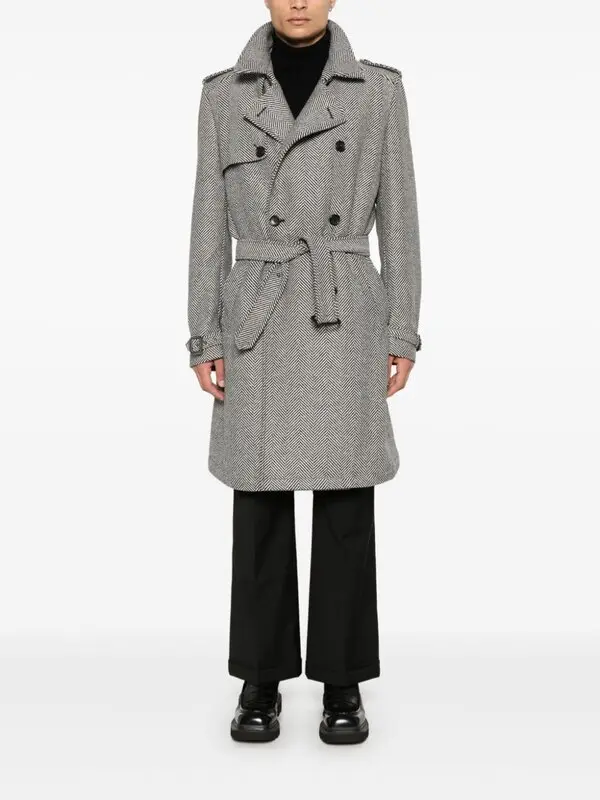 ERALDO Herringbone Virgin Wool Coat