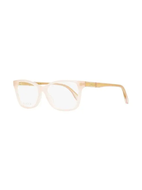 Gucci Logo-plaque Rectangular-frame Glasses