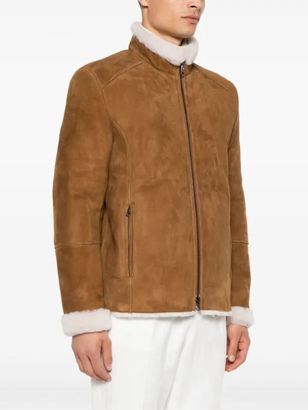 ERALDO Sinner Shearling-trimmed Suede Jacket