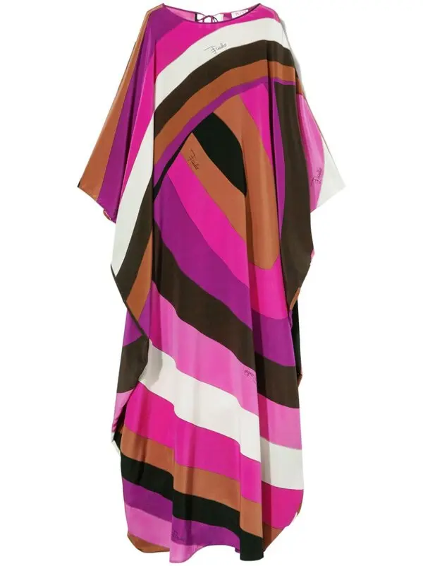 Emilio Pucci Iride-print Silk Kaftan - Pink