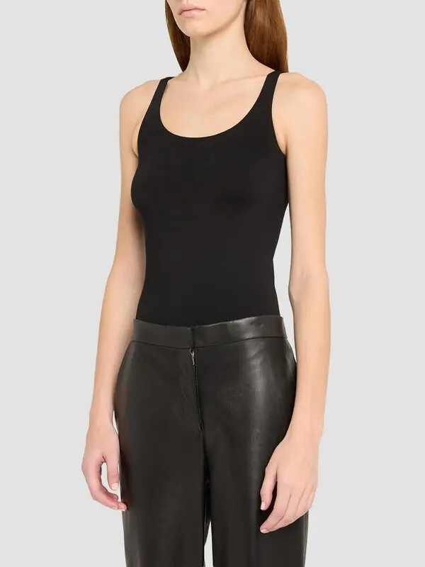 Wolford Jamaika Cotton-blend Stretch Bodysuit - Black