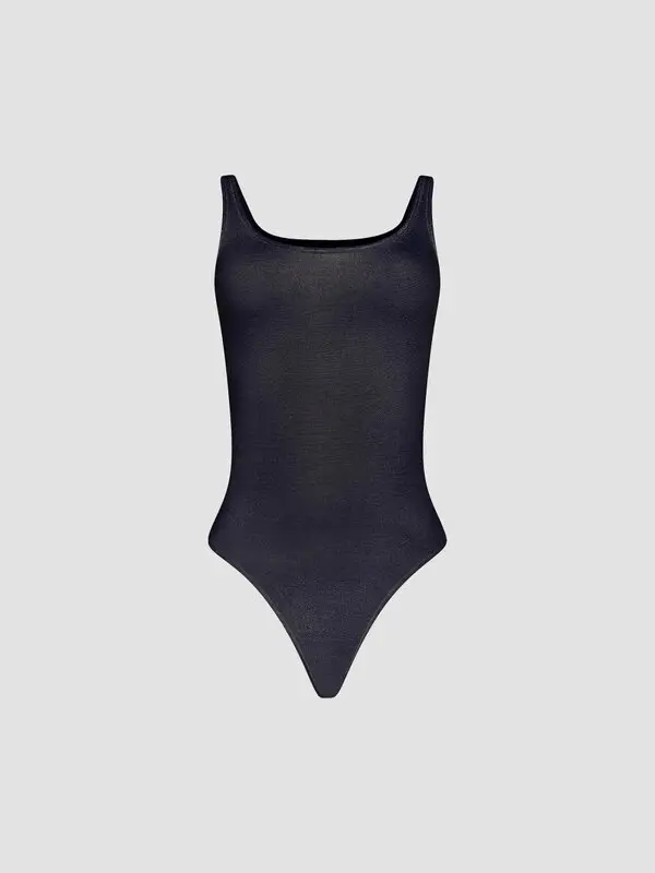 Wolford Jamaika Cotton-blend Stretch Bodysuit - Deep Night