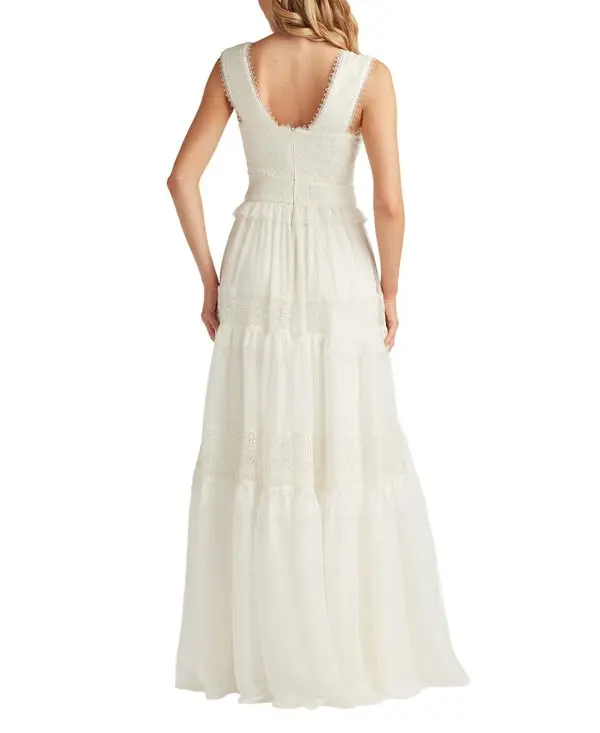 Tadashi Shoji Shiva Embroidered Tulle Gown