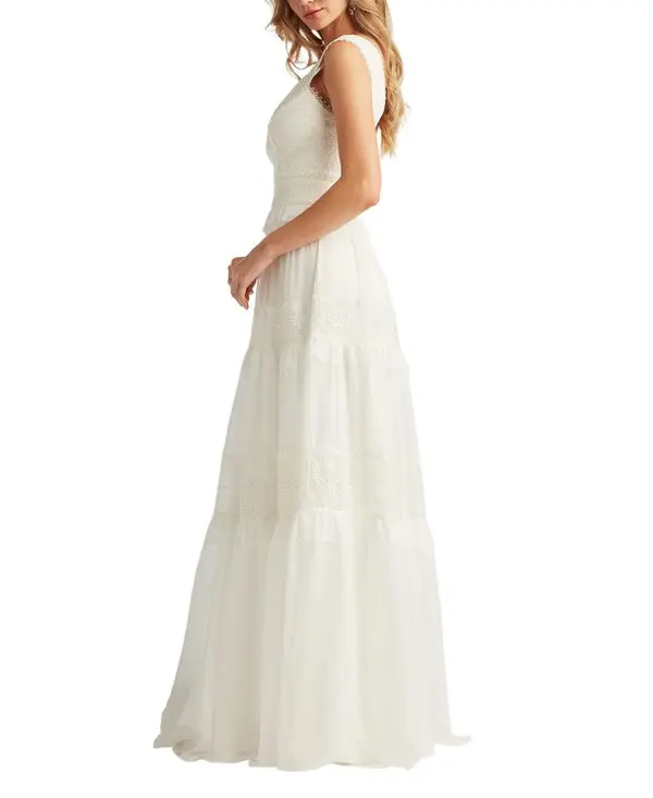 Tadashi Shoji Shiva Embroidered Tulle Gown