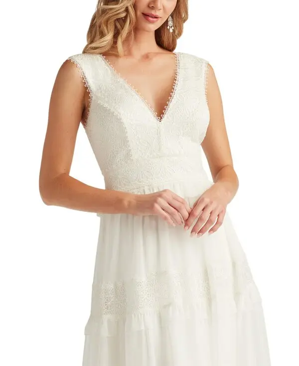 Tadashi Shoji Shiva Embroidered Tulle Gown