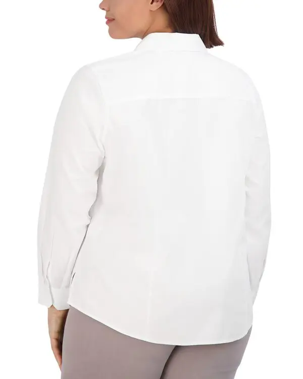 Foxcroft Dianna Long Sleeve Shirt - White