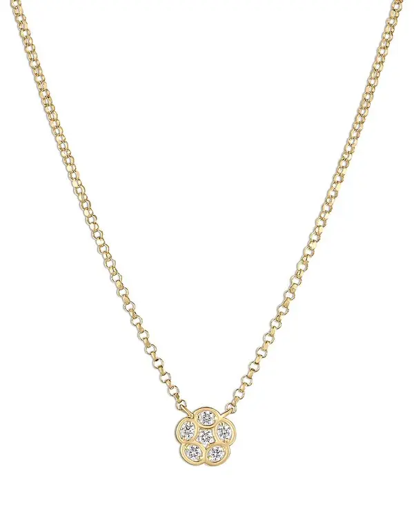 Roberto Coin 18k Yellow Diamond Daisy Pendant Necklace - Gold