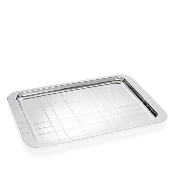 Christofle Graphik Silverplated Tray Medium, 8 X 12