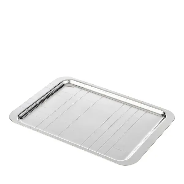 Christofle Graphik Silverplated Tray Medium, 8 X 12