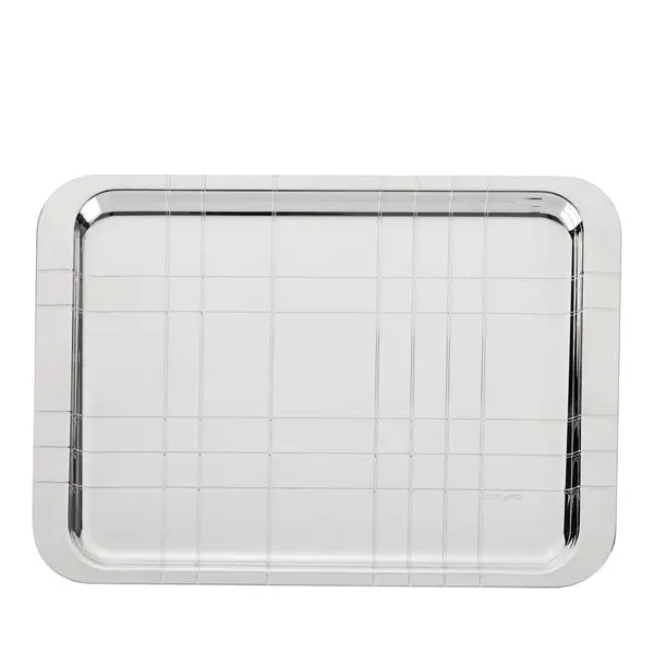 Christofle Graphik Silverplated Tray Medium, 8 X 12