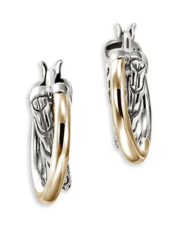 John Hardy Jh Essentials Crossover Earrings - Gold/silver