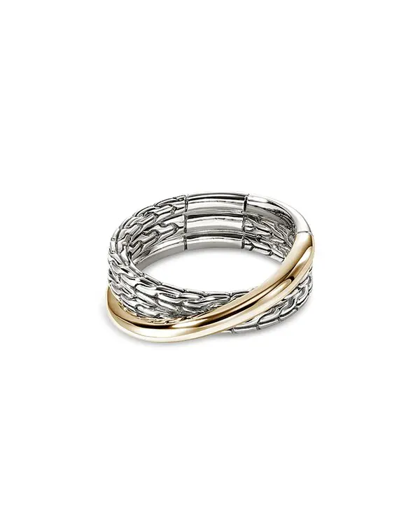 John Hardy Jh Essentials Crossover Ring - Silver/gold