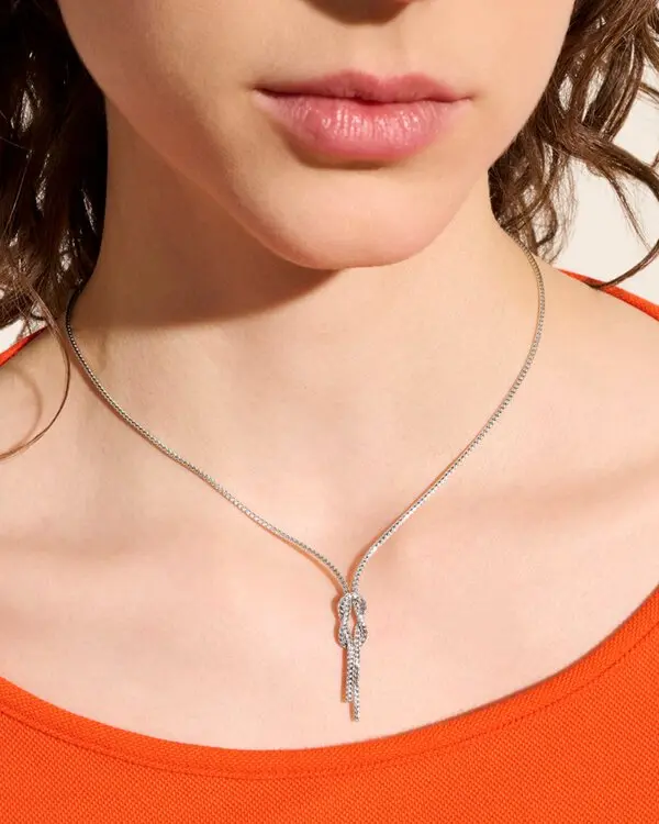 John Hardy 14k Yellow Gold & Sterling Love Knot Lariat Necklace
