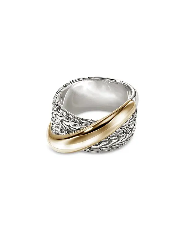 John Hardy Jh Essentials Crossover Ring - Silver/gold