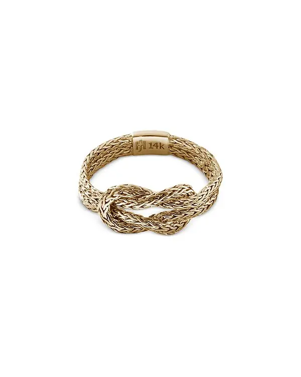 John Hardy 14k Yellow & Sterling Silver Love Knot Ring - Gold