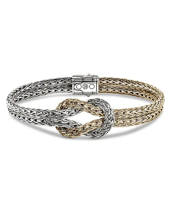 John Hardy 14k Yellow Gold And Sterling Silver Love Knot Bracelet