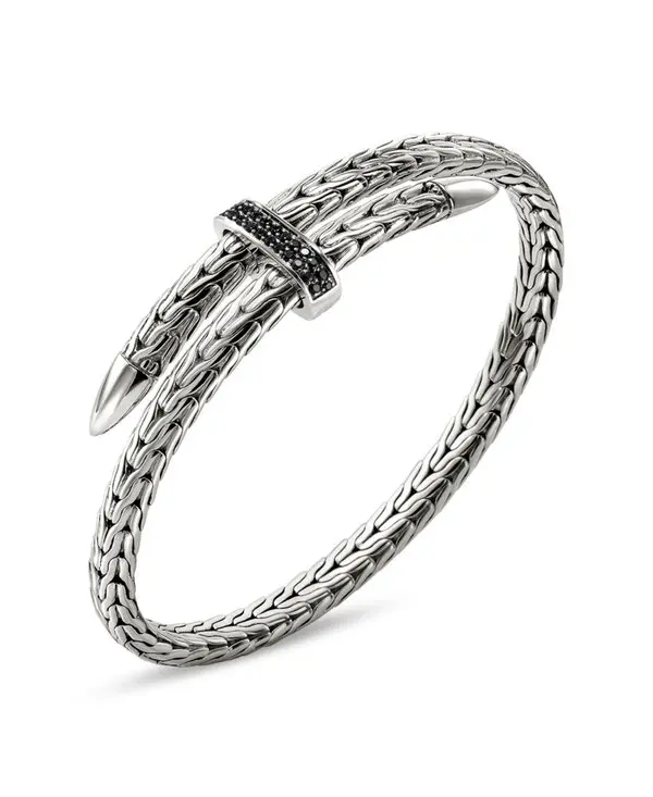 John Hardy Sterling Silver Spear Flex Bracelet - Black/silver
