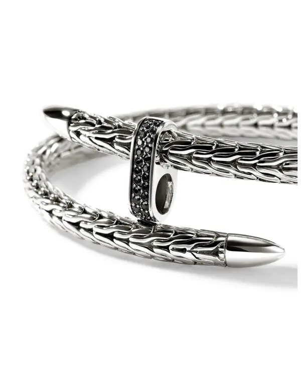 John Hardy Sterling Silver Spear Flex Bracelet - Black/silver