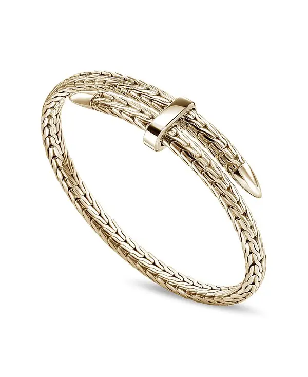 John Hardy 14k Yellow Spear Flex Cuff Bracelet - Gold