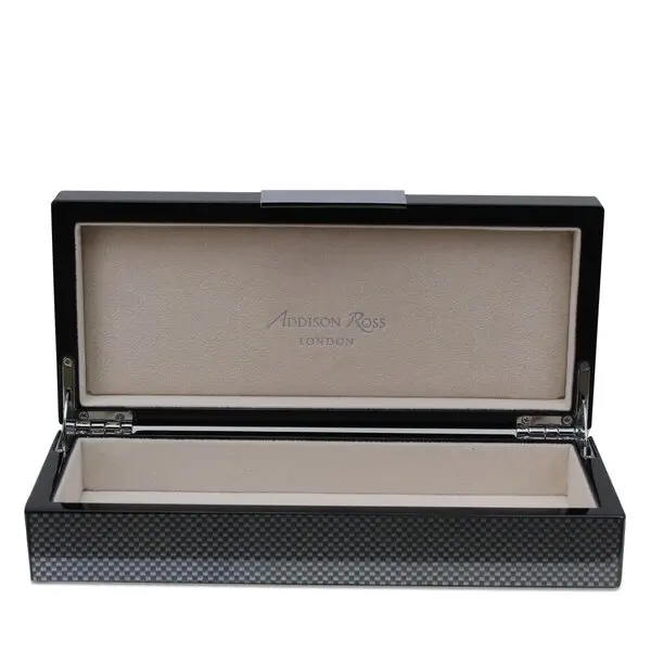ADDISON ROSS LONDON Carbon Fibre Lacquered Box With Silver