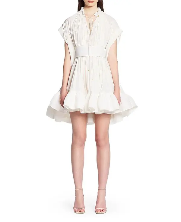 Lanvin Short Charmeuse Dress - Off White | Editorialist