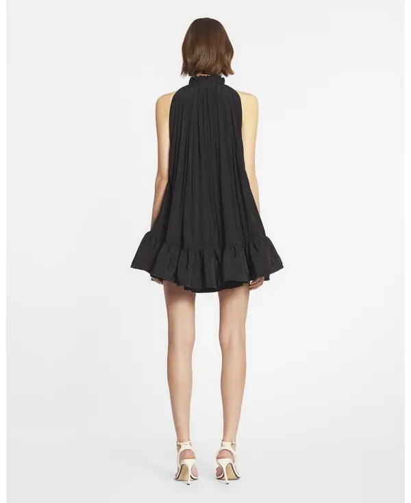 LANVIN Short Dress With Ruffles - Black