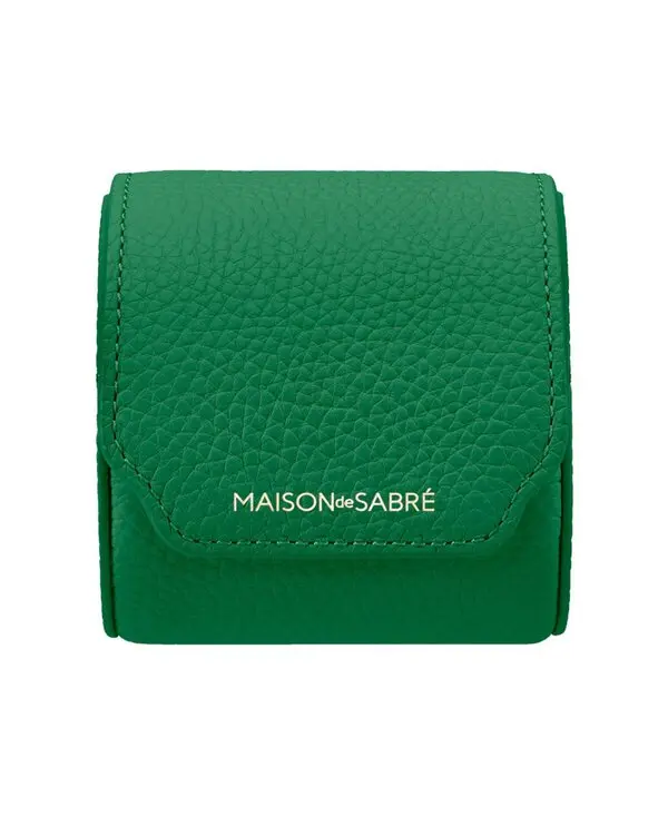 MAISON DE SABRE Leather Watch Roll - Emerald Green