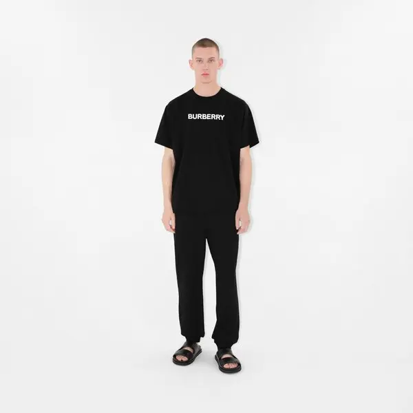 Burberry Cotton Jogging Pants - Black