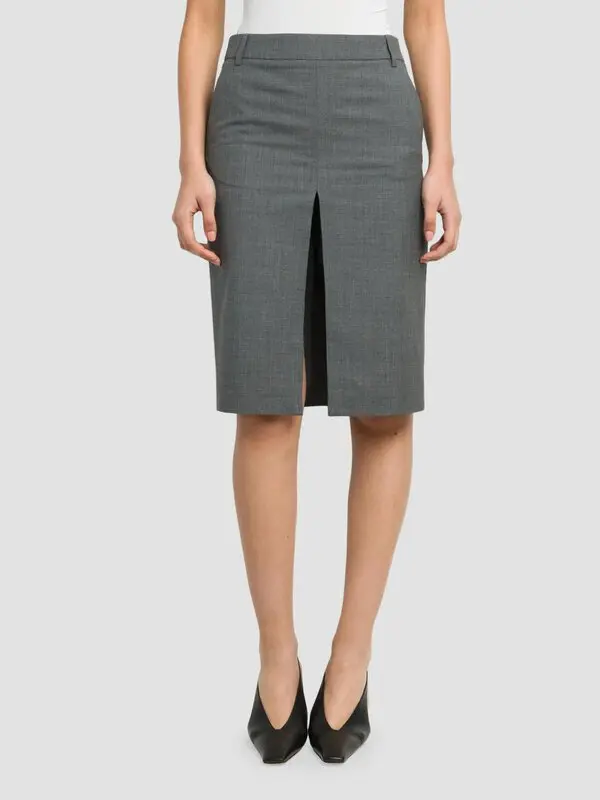 ARMARIUM Slit Wool Pencil Skirt
