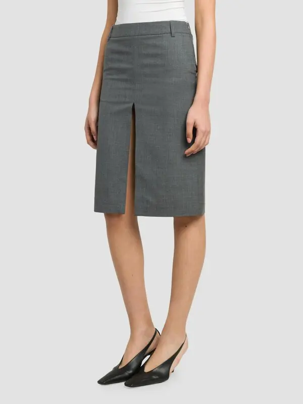 ARMARIUM Slit Wool Pencil Skirt
