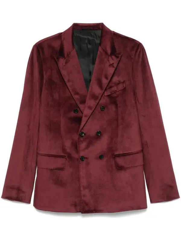 REVERES 1949 Velvet Blazer - Red