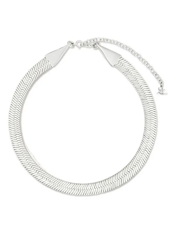COURREGES Snake Chain Choker Necklace - Silver