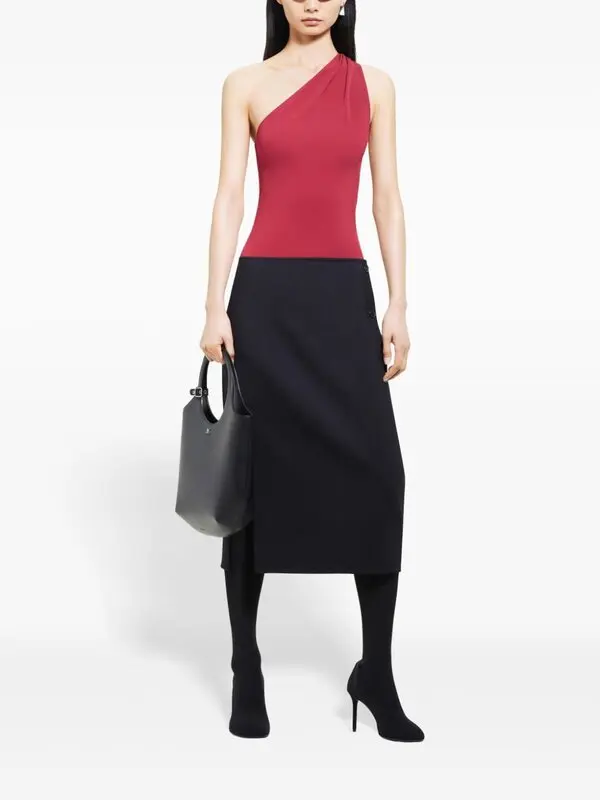 COURREGES Slash Asymmetrical Top - Red