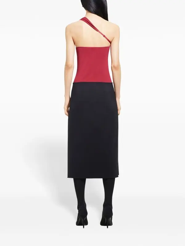 COURREGES Slash Asymmetrical Top - Red