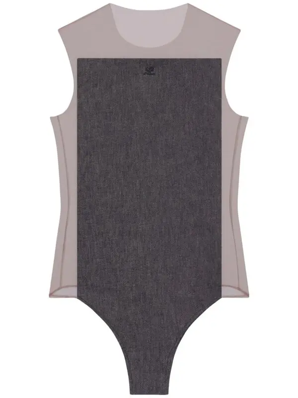 COURREGES Illusion Bodysuit - Brown