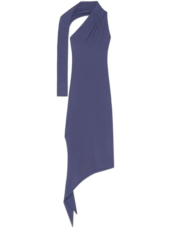 COURREGES Slash Crepe Maxi Dress