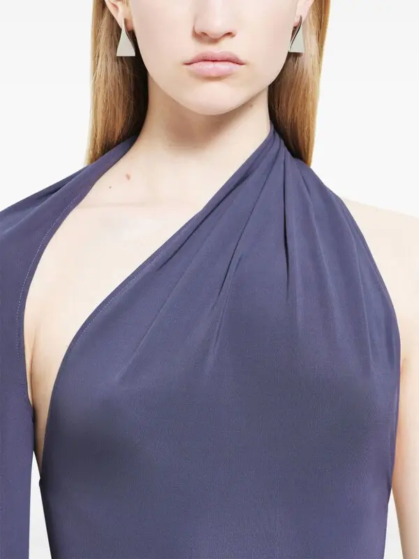 COURREGES Slash Crepe Maxi Dress