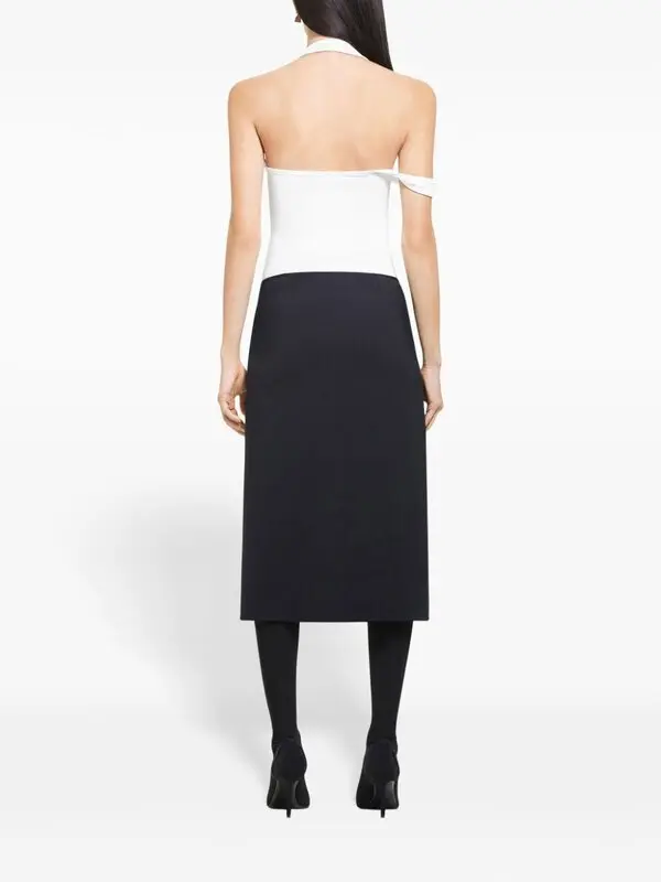 COURREGES Asymmetric Ribbed-knit Tank Top