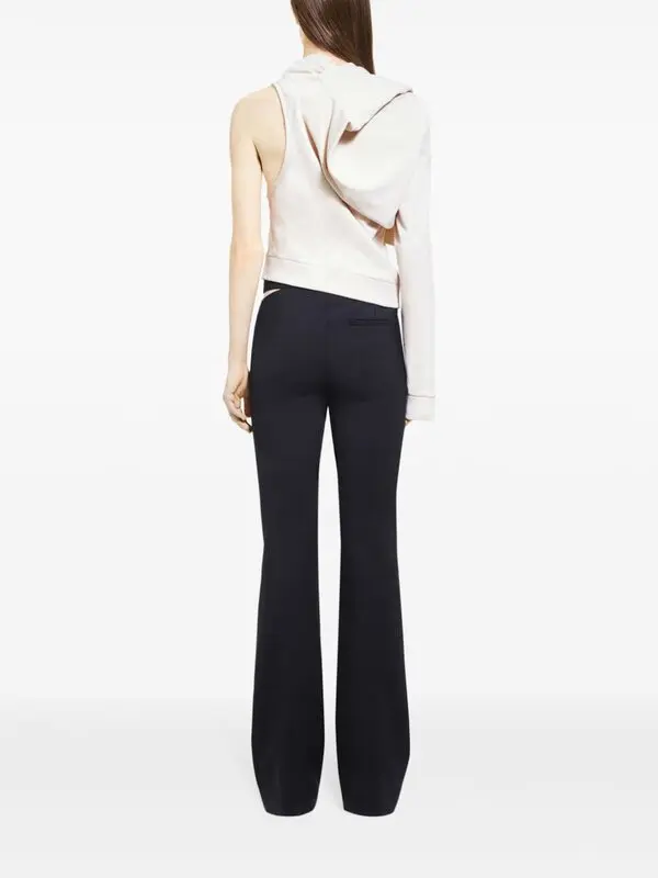 COURREGES Asymmetric Off-shoulder Sweatshirt - Neutrals