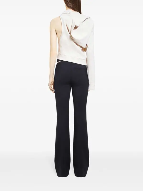 COURREGES Asymmetric Off-shoulder Sweatshirt - Neutrals