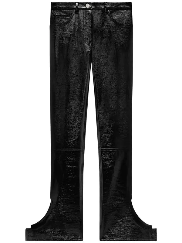 COURREGES Reversed Vinyl Trousers