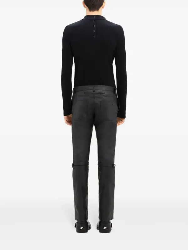 COURREGES Multi-button Polo Sweater - Black