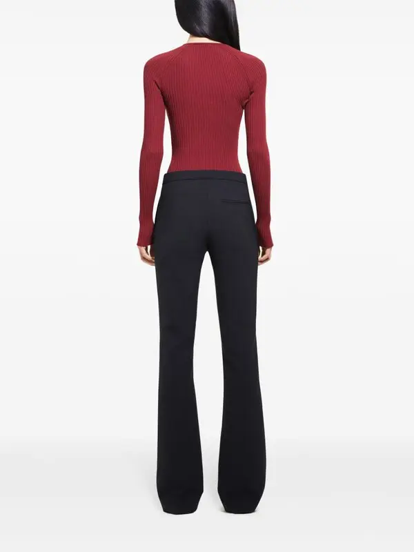 COURREGES Slash Ribbed Knit Top