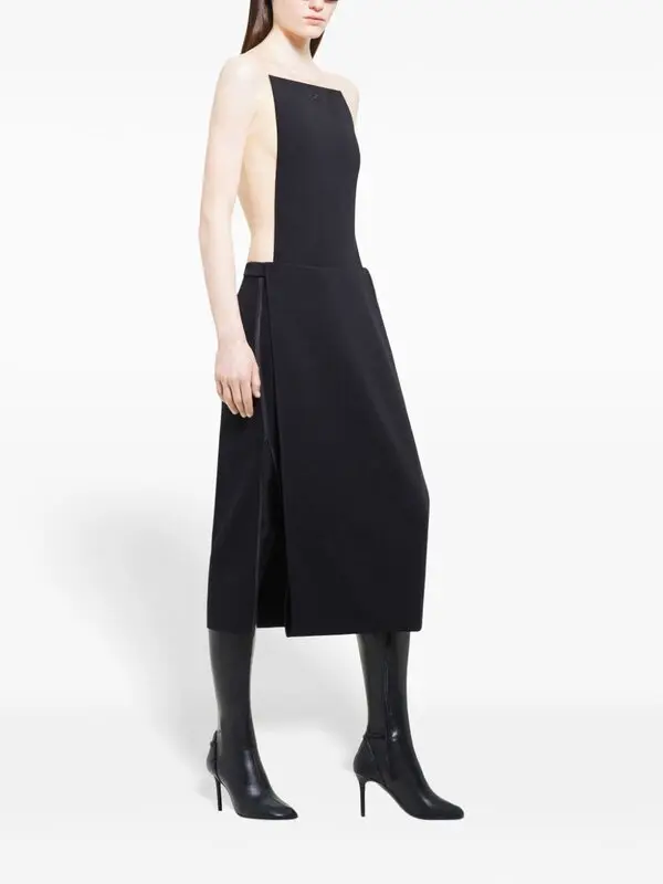COURREGES Illusion Draped Midi Skirt