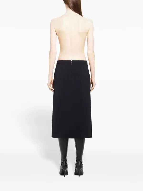 COURREGES Illusion Draped Midi Skirt